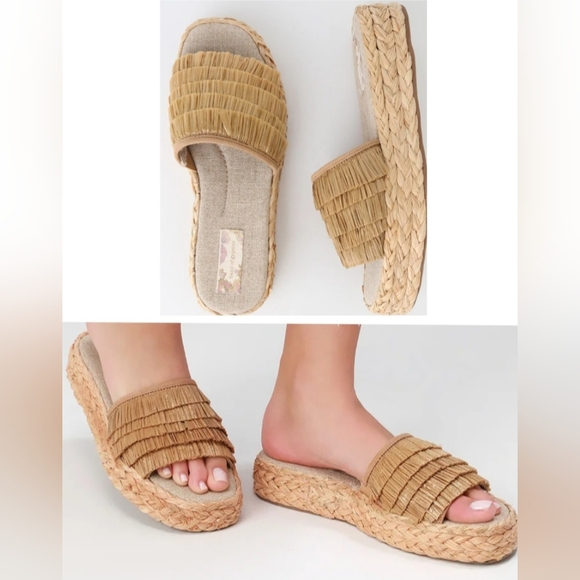 Band of Gypsies | Shoes | New Band Of Gypsies Hula Raffia Sandals ...